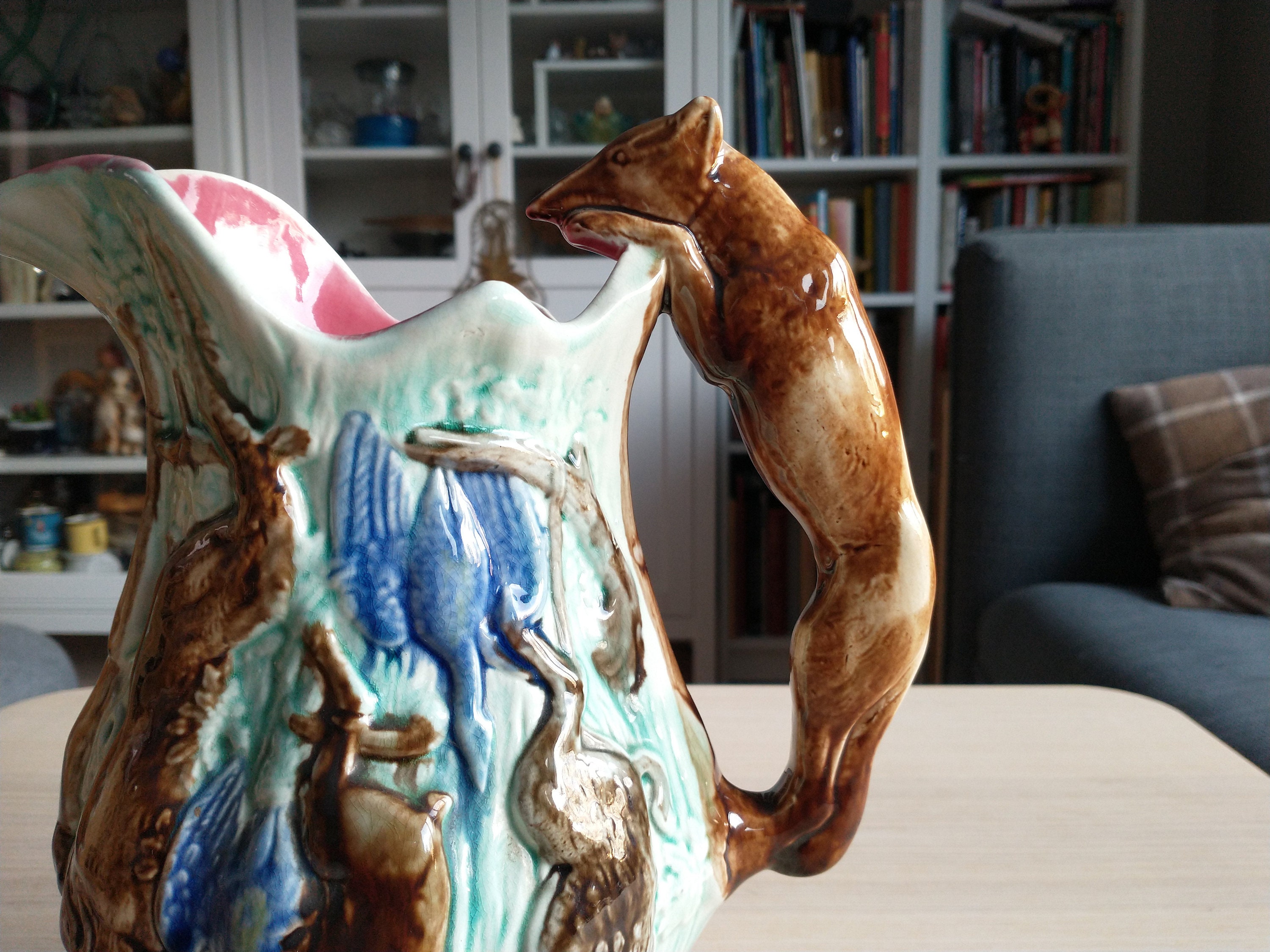 Mouzin Lecat & Cie Nime, Lez-monz, Nimy, Belgium, Majolica Pitcher ...