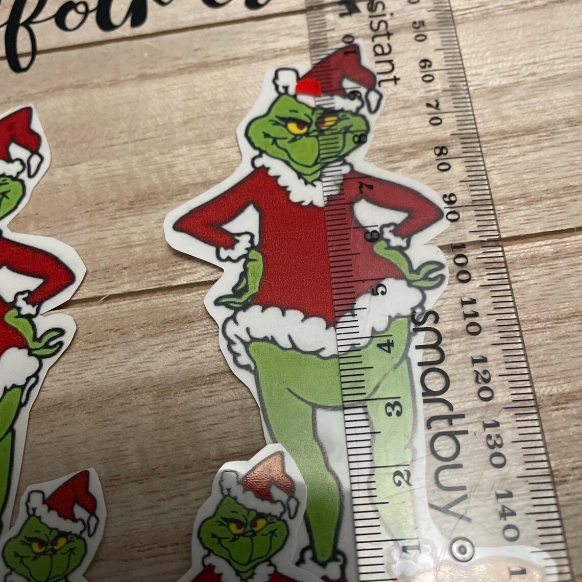 The Grinch Vinyl Printed Stickers X4for Wood Ceramics Glass Painted ...