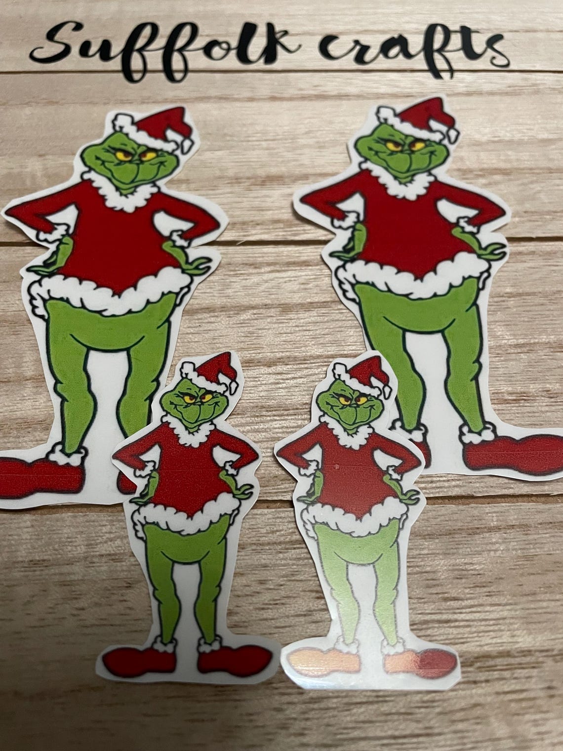 The Grinch Vinyl Printed Stickers X4for Wood Ceramics Glass Painted ...