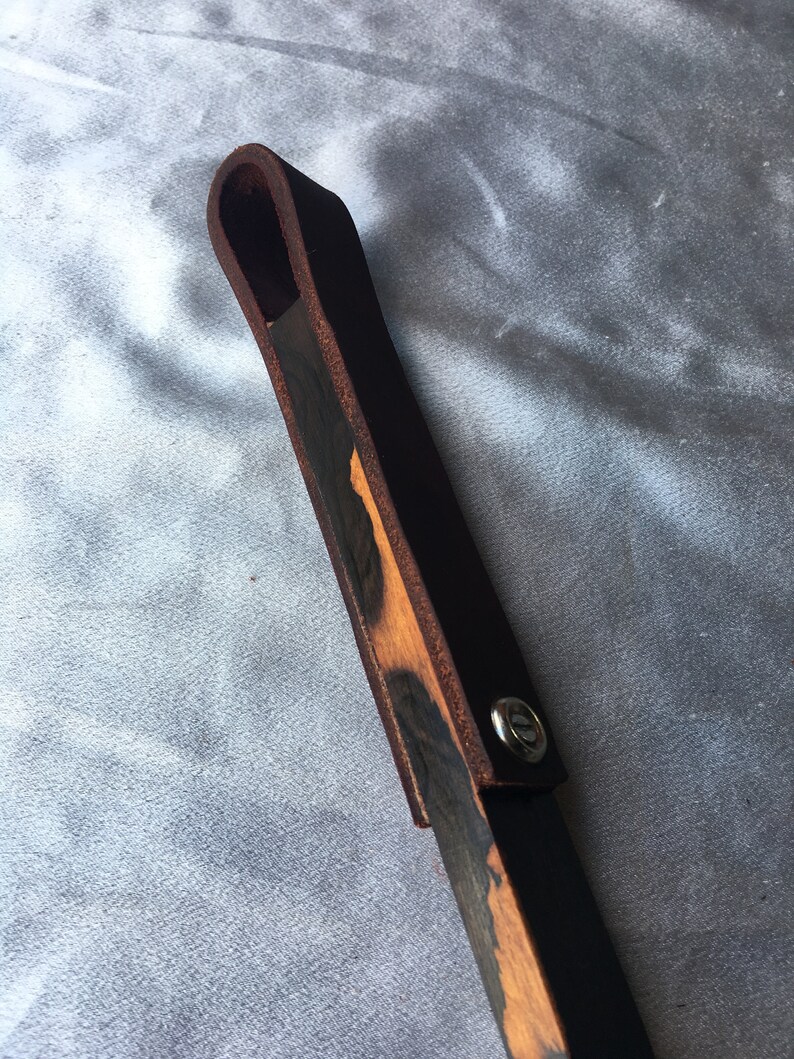 BDSM Cane/switch Beautiful Rosewood and Folded Over Leather Handle That ...