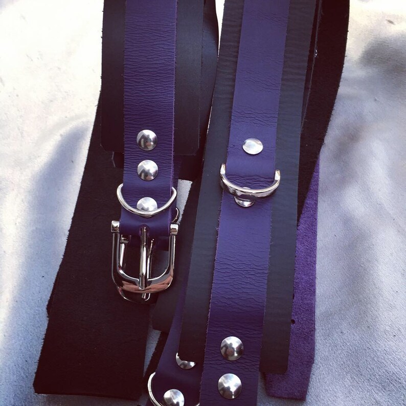 BDSM Genuine Latigo Leather Thigh and Knee/ankle Restraints. - Etsy