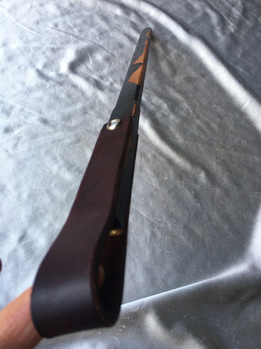 BDSM Cane/switch Beautiful Rosewood and Folded Over Leather Handle That ...