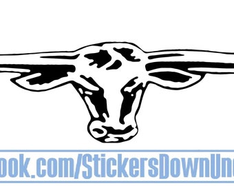 Longhorn Car Decal | Etsy
