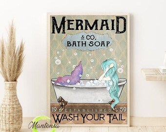 Mermaid Wash Your Tail - Etsy