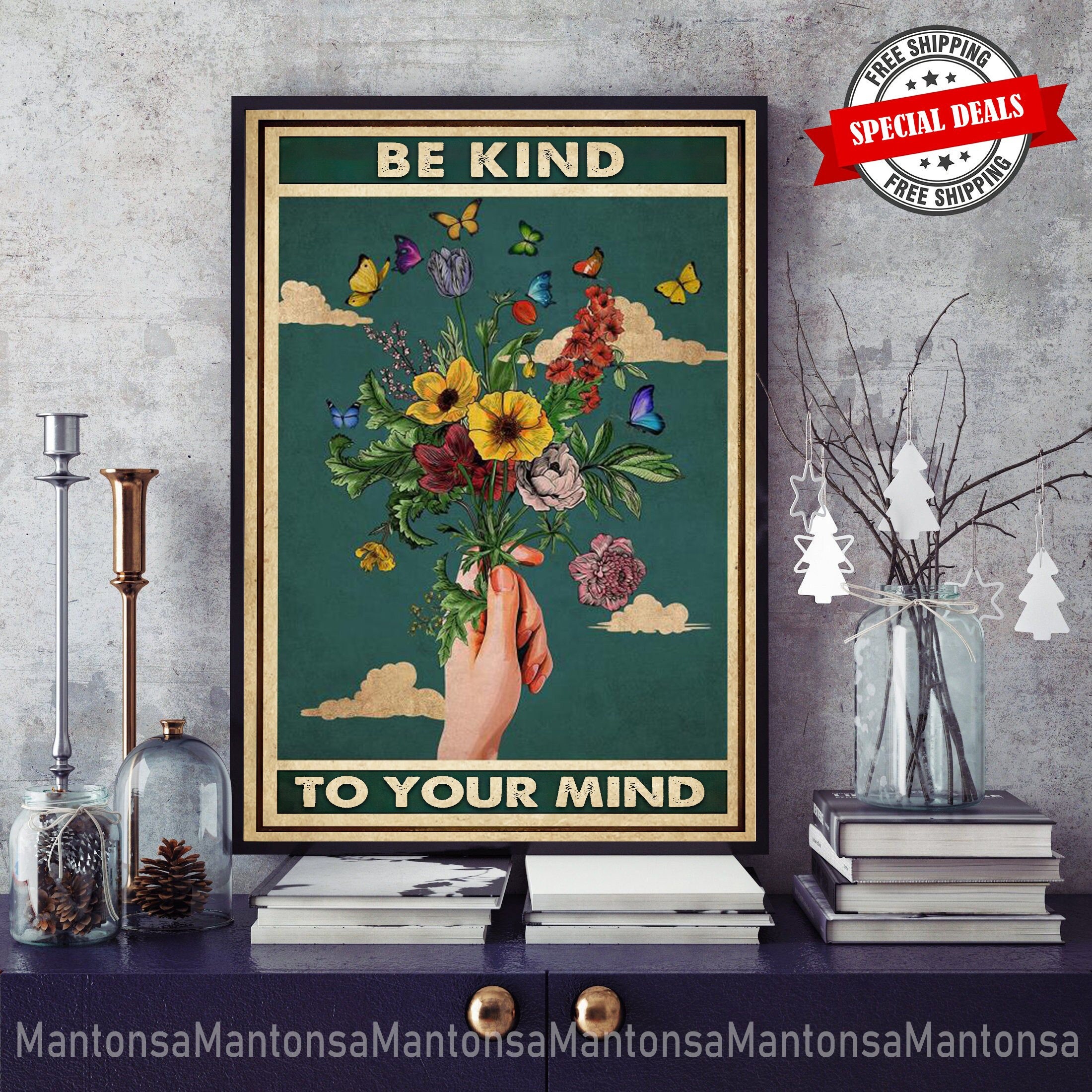 Mental Health Awareness Gift JTL23107 Be Kind To Your Mind Poster ...