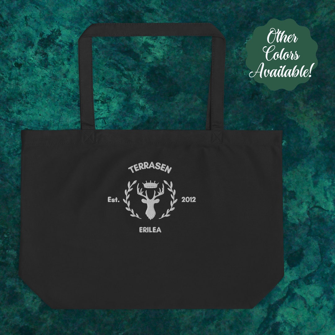 Terrasen | Throne of Glass Inspired Design | Embroidered Tote Bag ...