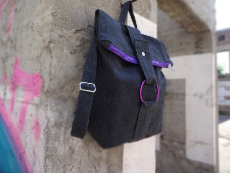 Backpack Waxed Canvas Hipster Backpack Minimalist Rucksack Etsy