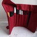 Red Pencil Case / Roll Pencil Case / Canvas Pencil Case / Handmade ...