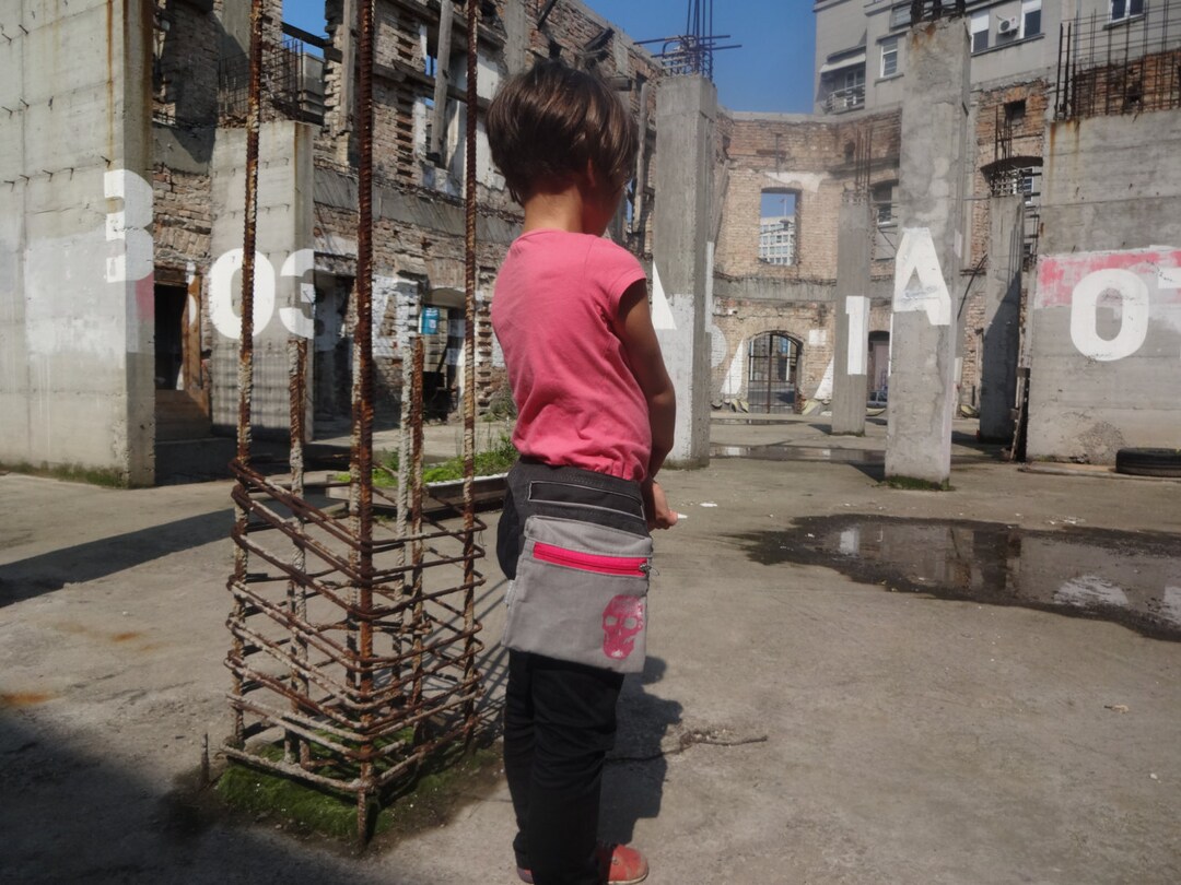 Hip Bag/ Pink Scull Print / Kids Fanny Pack / Waist Bag / Girls Belt ...
