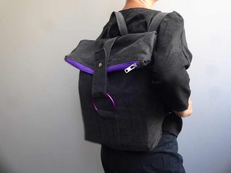 Backpack Waxed Canvas Hipster Backpack Minimalist Rucksack Etsy