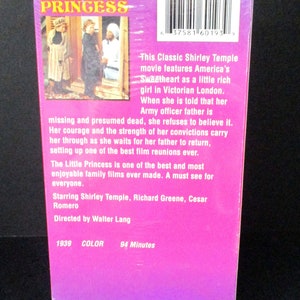 The Little Princess (VHS, Brand New) Shirley Temple, Cesar Romero - Etsy