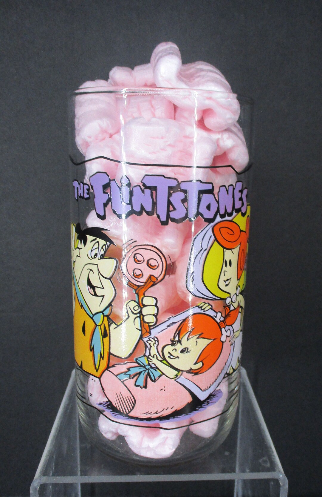 Hardees Flintstones 1st 30 Years the Blessed Event Glass 1991 Pebbles ...
