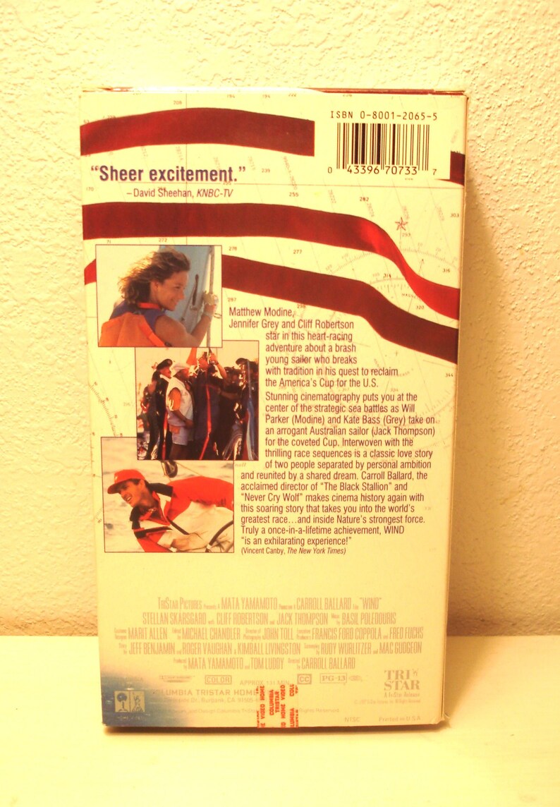 Wind VHS 1992 Matthew Modine, Jennifer Grey - Etsy