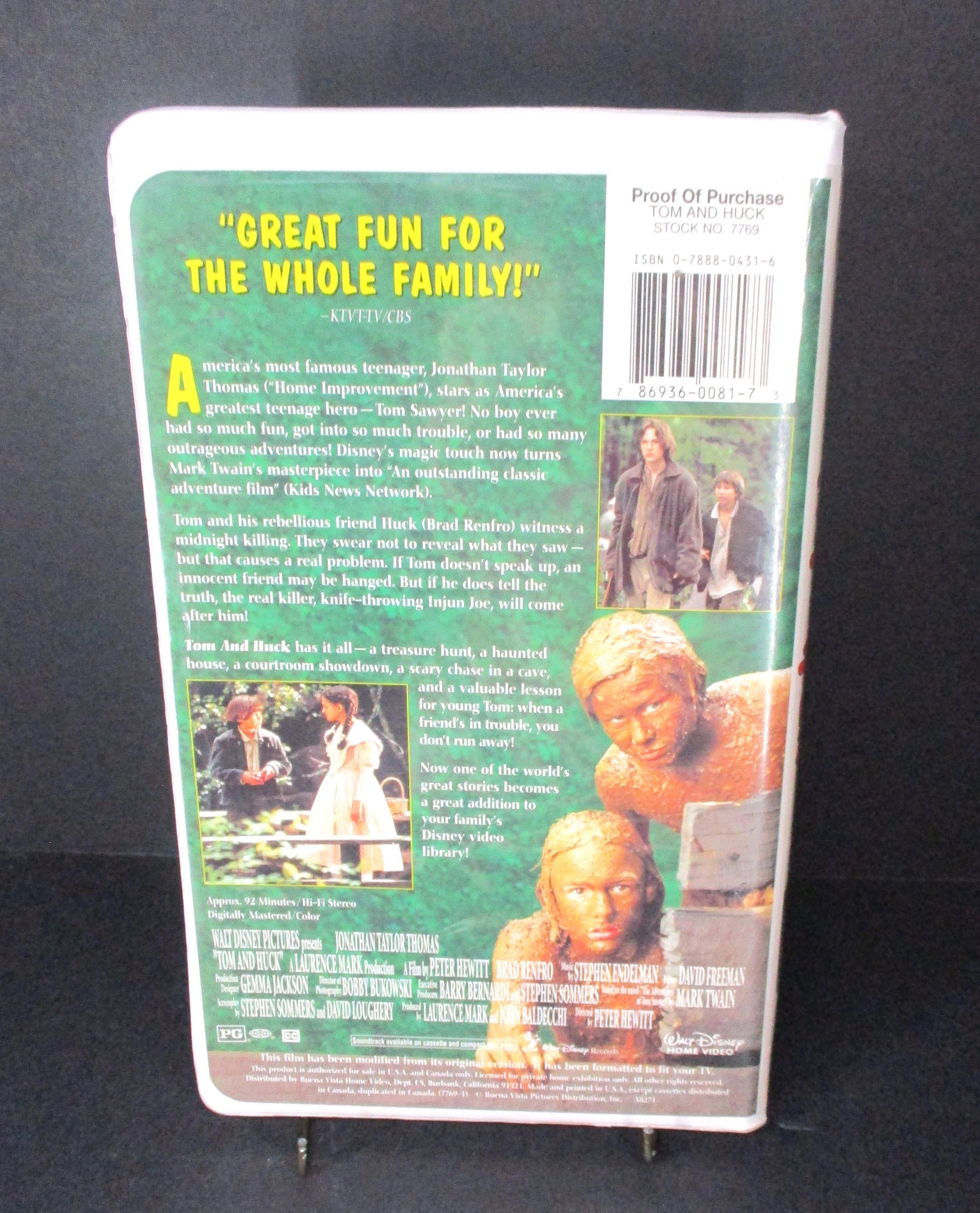 Disney Tom and Huck VHS 1996 Clam Shell Jonathan Taylor - Etsy