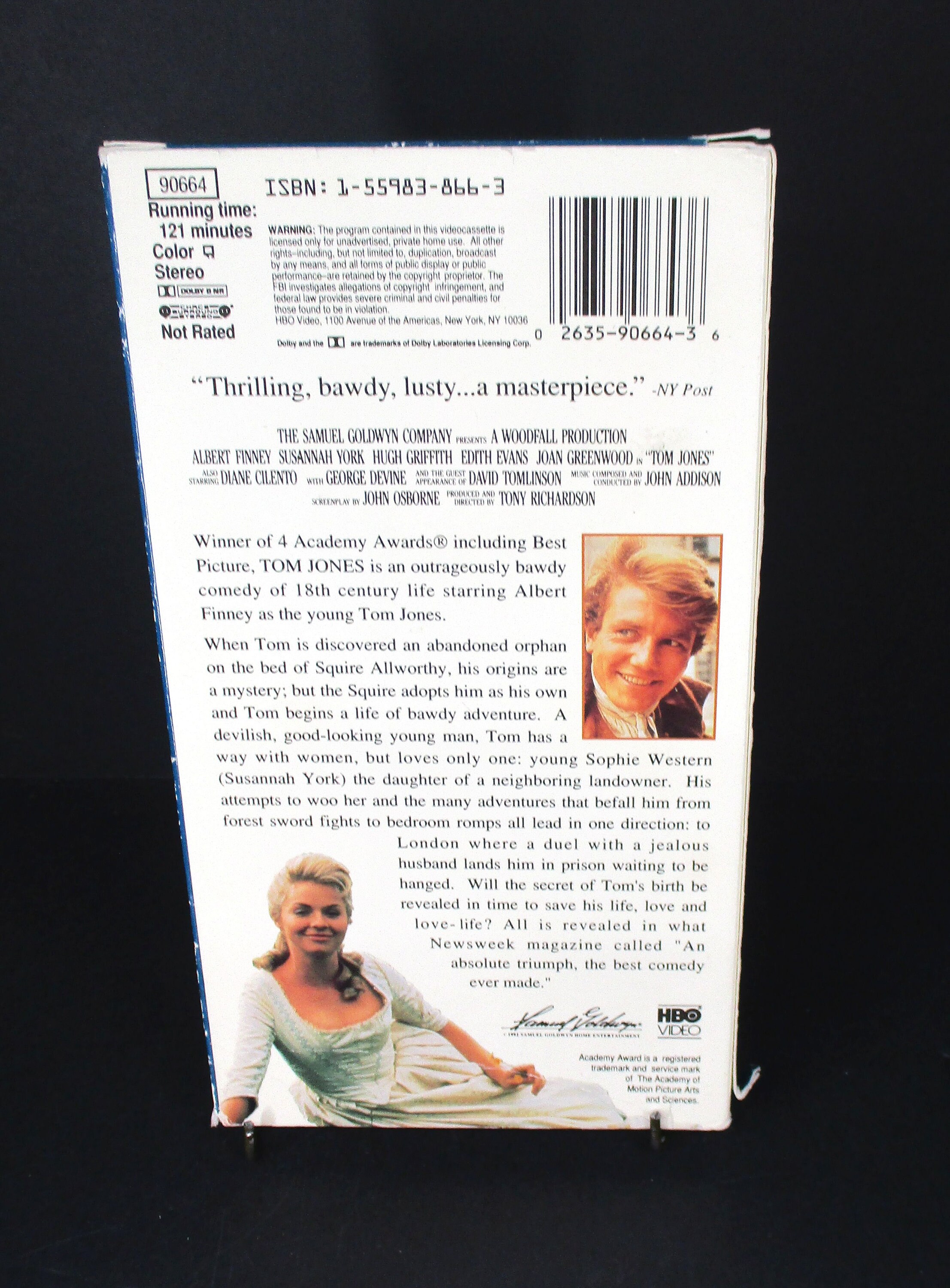 Tom Jones VHS, 1992 Albert Finney, Lynn Redgrave - Etsy