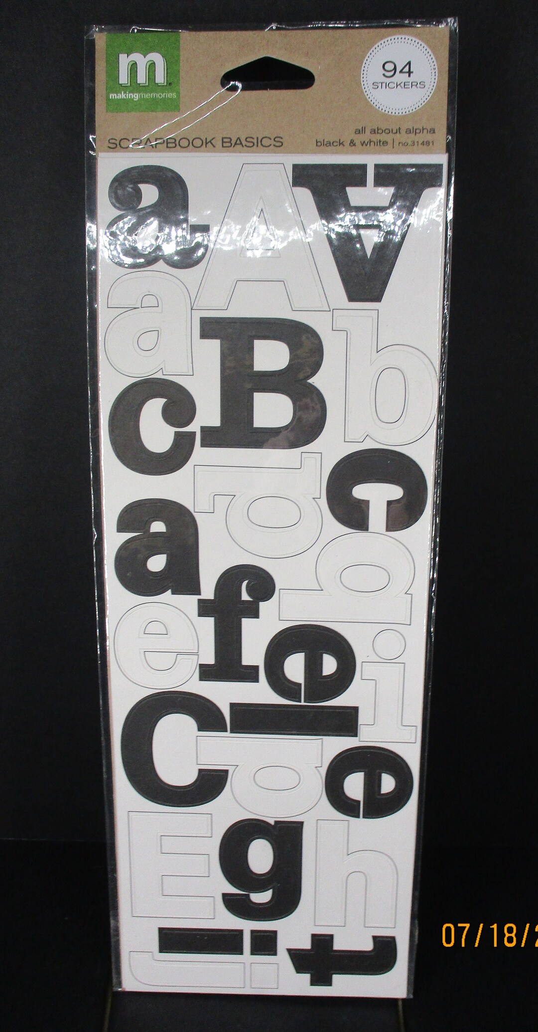 Making Memories All About Alpha Black & White Letters Punctuation (2008 ...