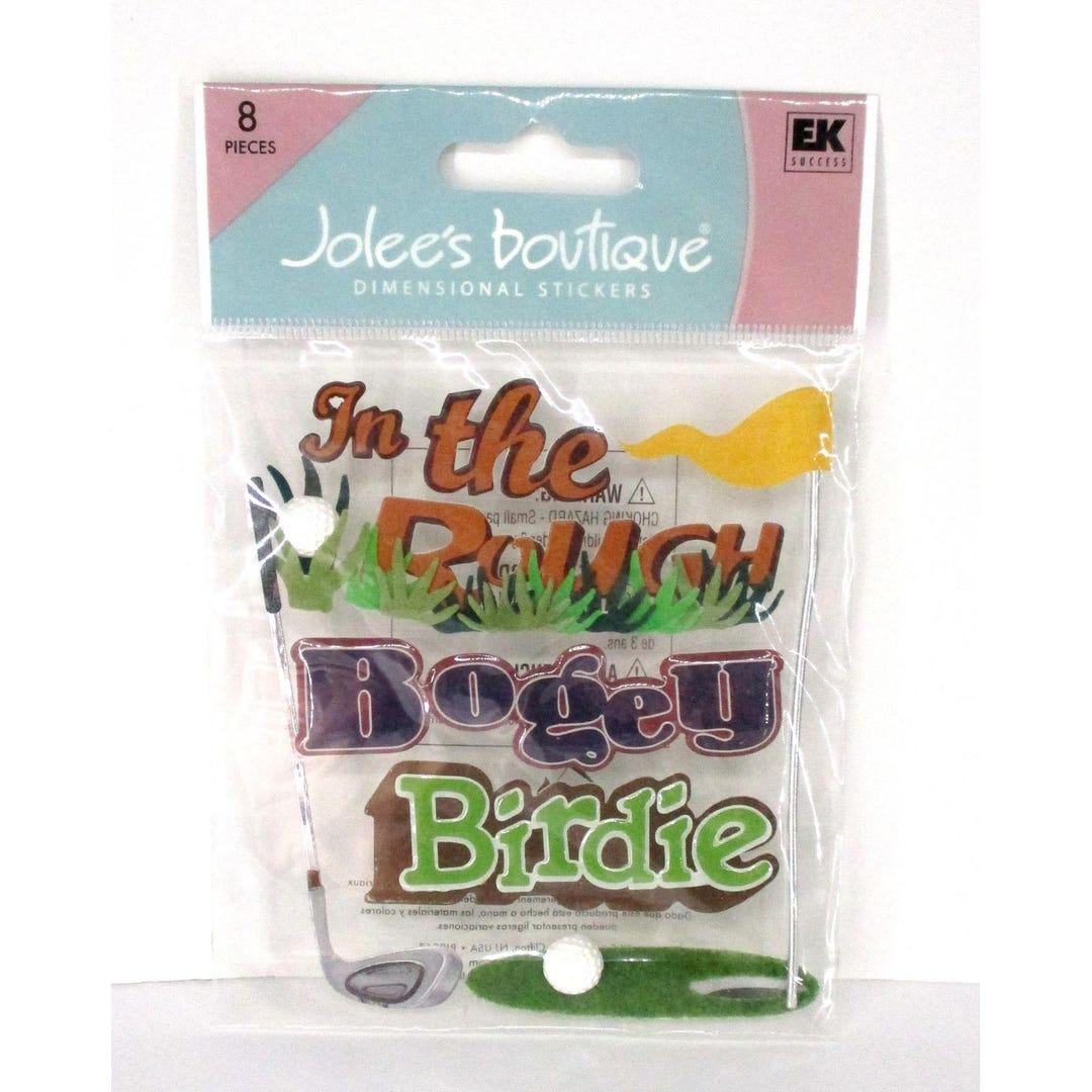 Jolees Boutique Dimensional Bogey 8 Dimensional Stickers, Golf Theme ...