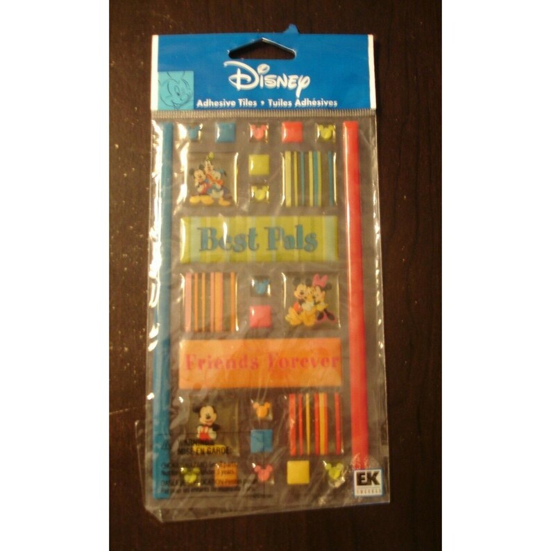 EK Sucess Disney Best Pals Adhesive Tiles Mickey, Minnie, Donald- Brand ...