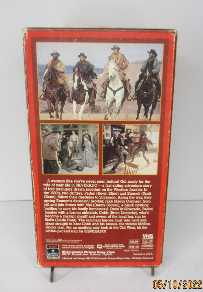 Silverado VHS 1985 Kevin Costner, Jeff Goldblum - Etsy