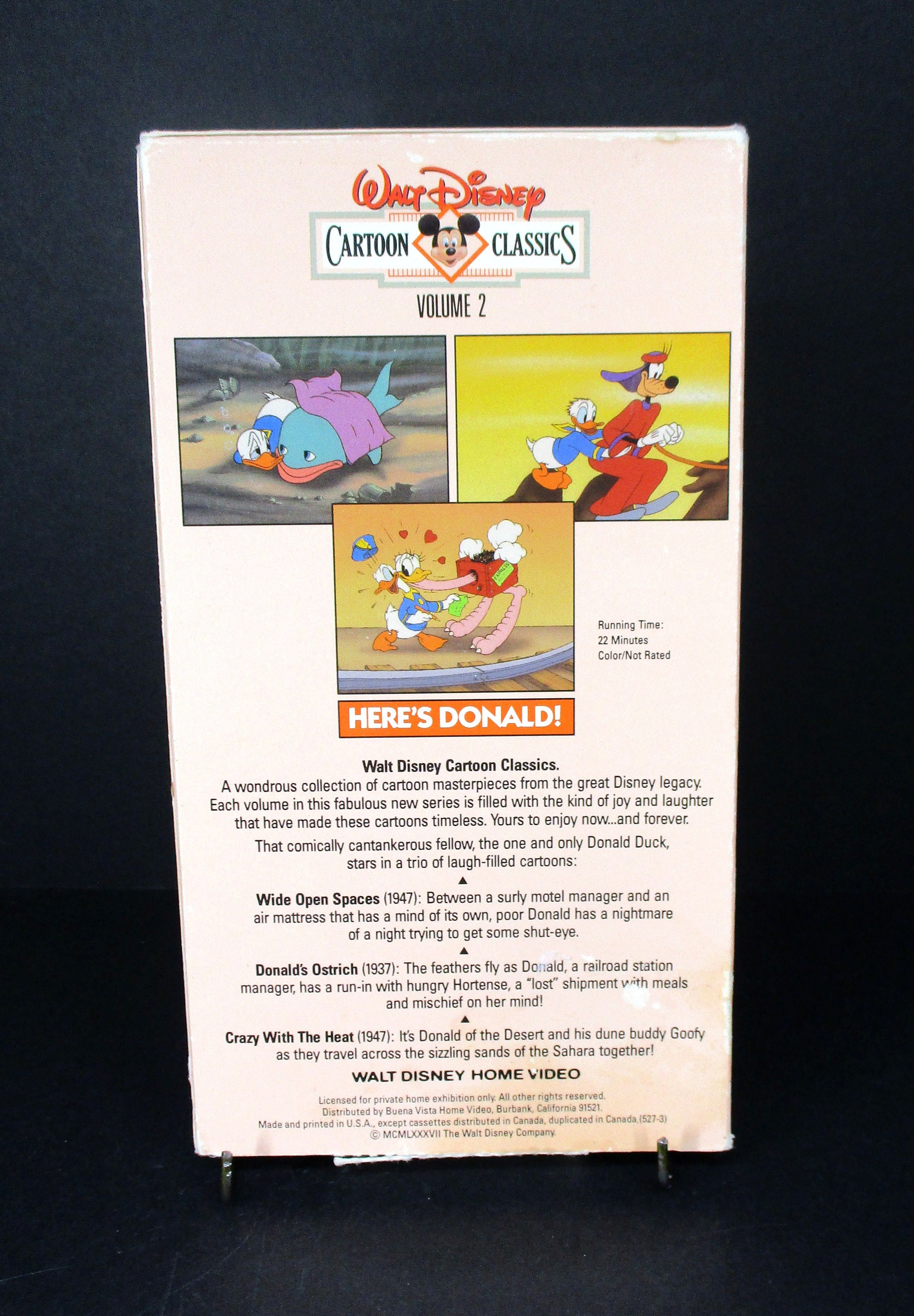 Walt Disney Cartoon Classics Heres Donald 1991 Vhs Etsy