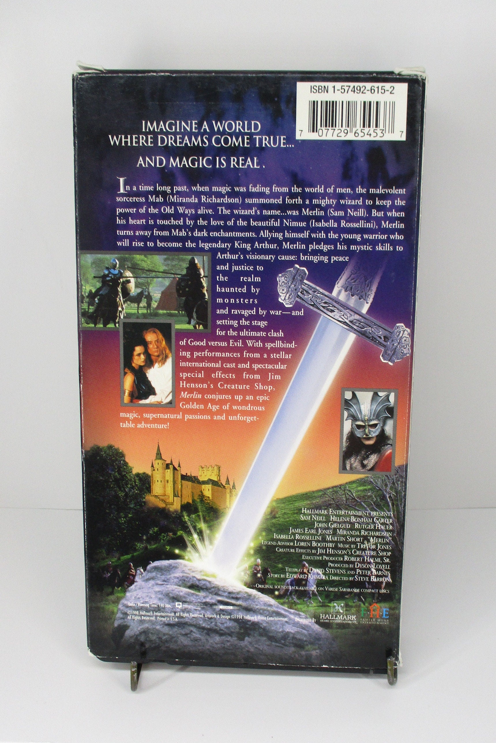 Merlin VHS, 1998, Hallmark Helena Bonham Carter, Martin Short - Etsy