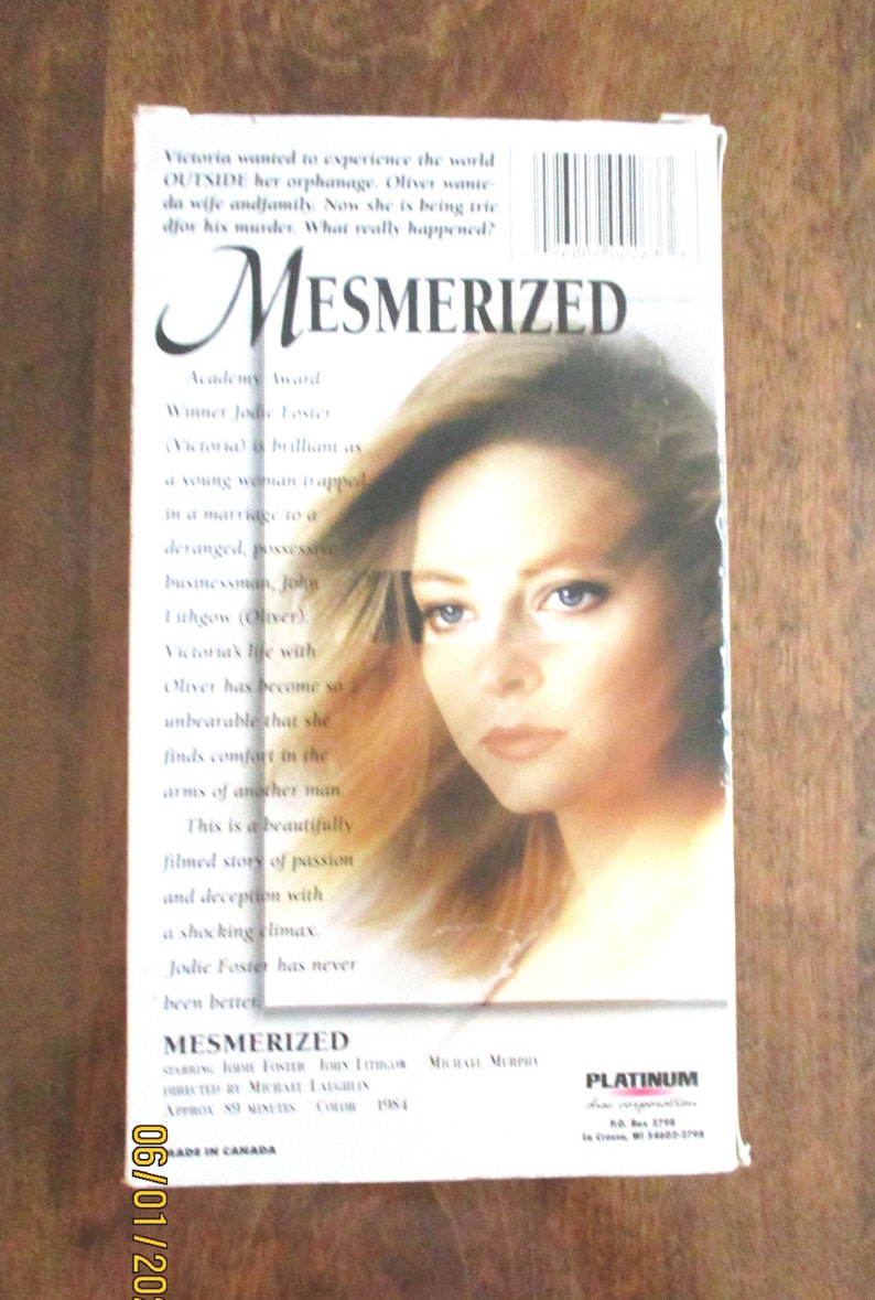 Mesmerized VHS 2000 Jodie Foster John Lithgow - Etsy