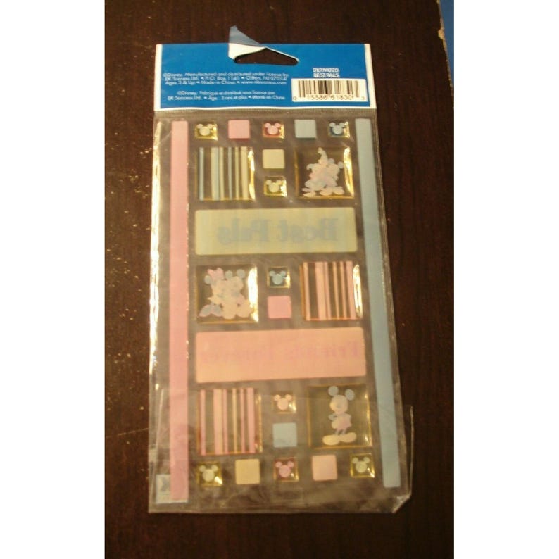 EK Sucess Disney Best Pals Adhesive Tiles Mickey, Minnie, Donald- Brand ...