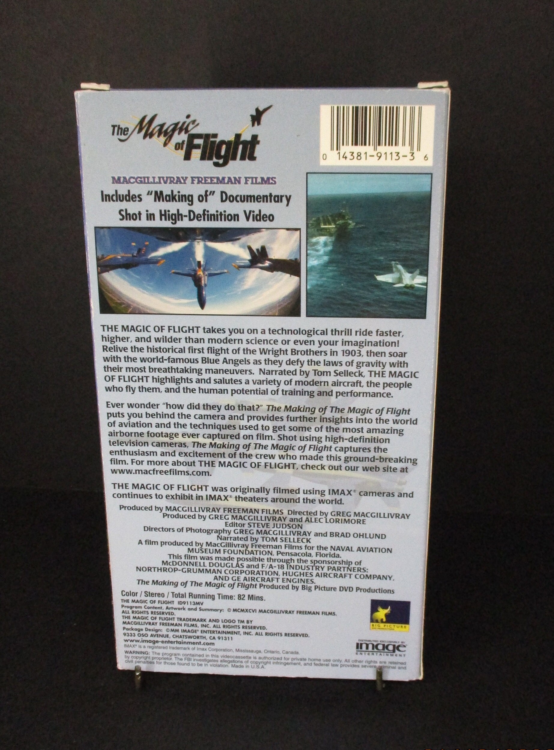 VHS Tape of the Magic of Flight Narrated by Tom Selleck - Etsy