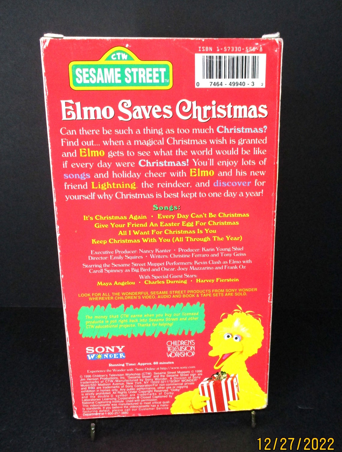 Sesame Street Elmo Saves Christmas VHS, 1996 Maya Angelou - Etsy