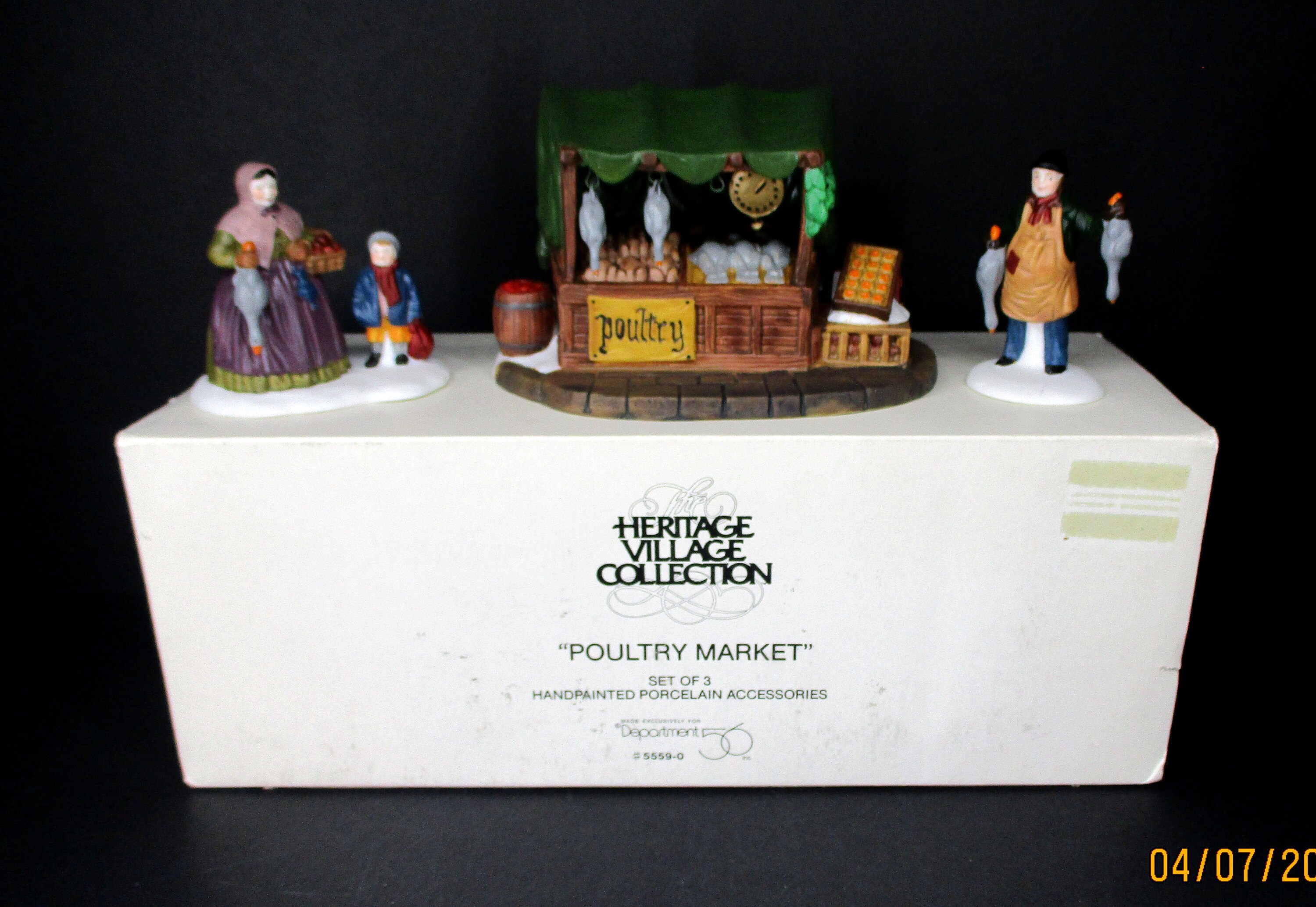 Dept 56 Heritage Village Collection Poultry Market 3pc Set Retired - Etsy