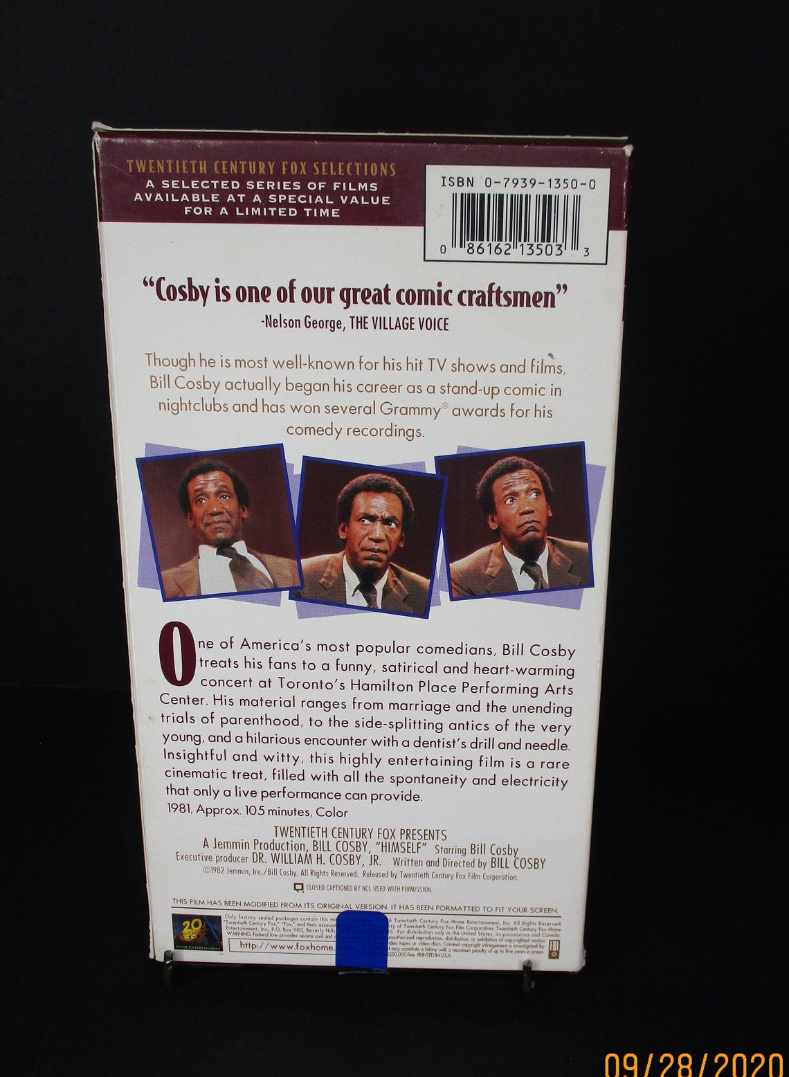 Bill Cosby Himself VHS 1993 20th Century Fox Selections - Etsy