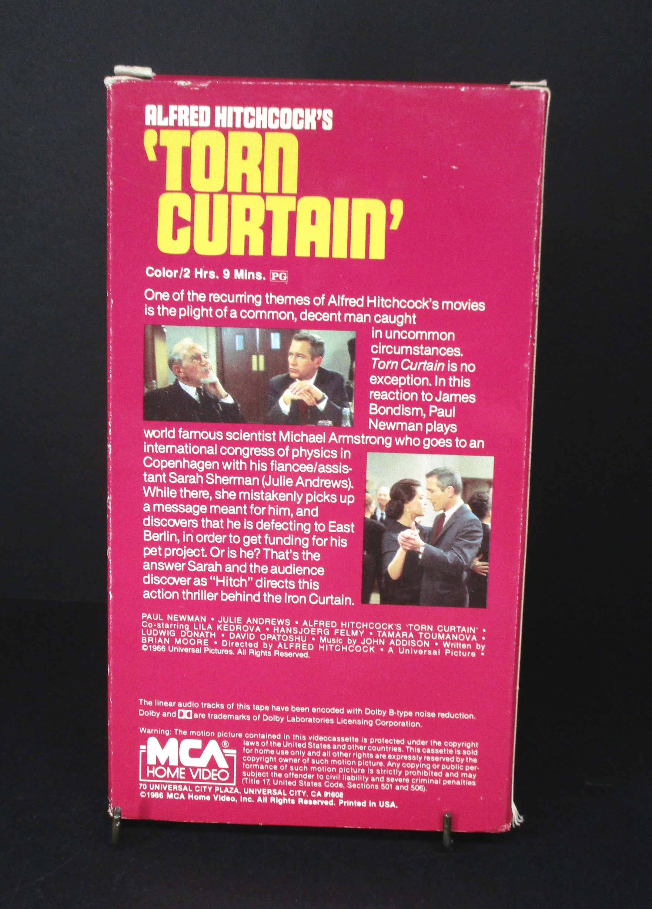 Alfred Hitchcock's Torn Curtain (VHS, 1986) Paul Newman, Julie Andrews ...