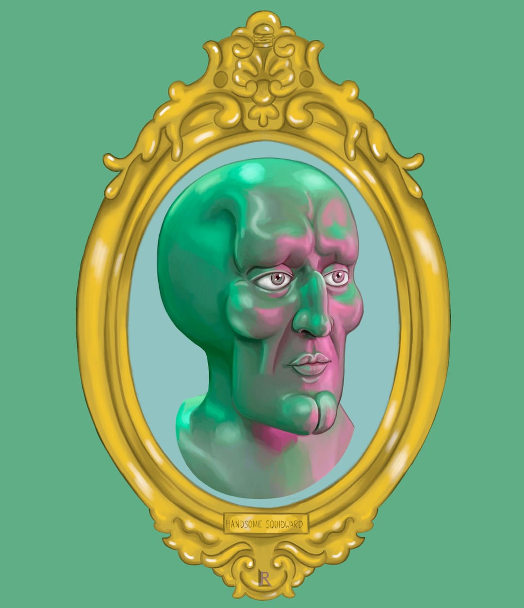 Handsome Squidward Portrait - Etsy