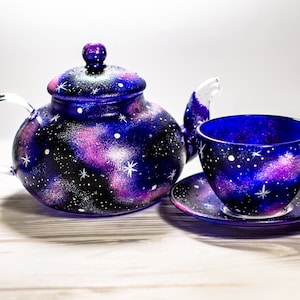 Celestial Tea Set Teapot With Cup and Saucer, Personalized Astrology ...