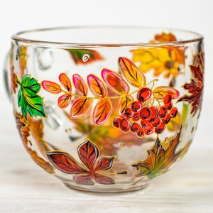 Fall Leaves Mug, Personalized Fall Coffee Mug, Autumn Gift for Fall ...