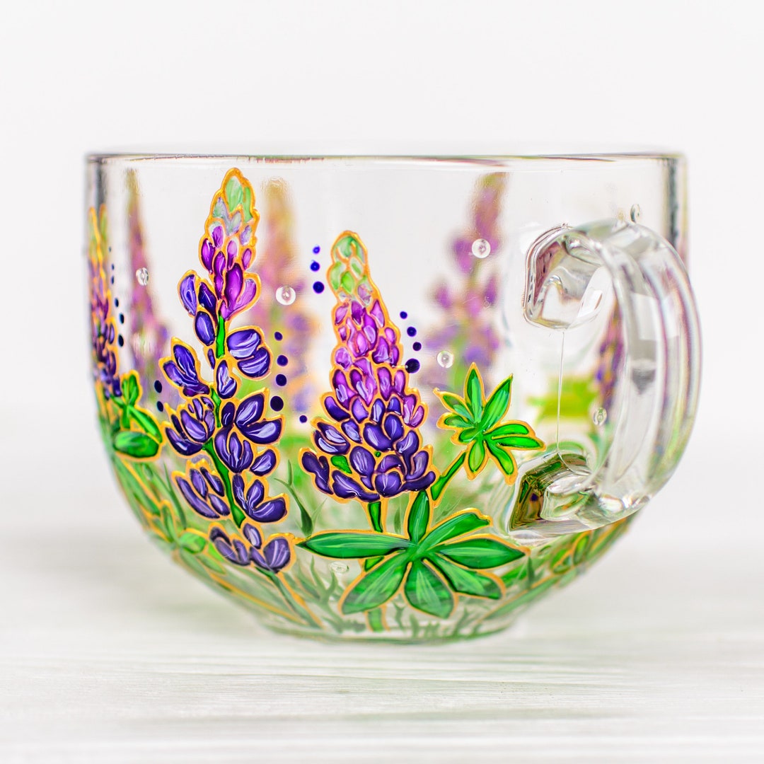 Texas Bluebonnet Mug: Hand-painted Lupine Flower Coffee Cup - Etsy