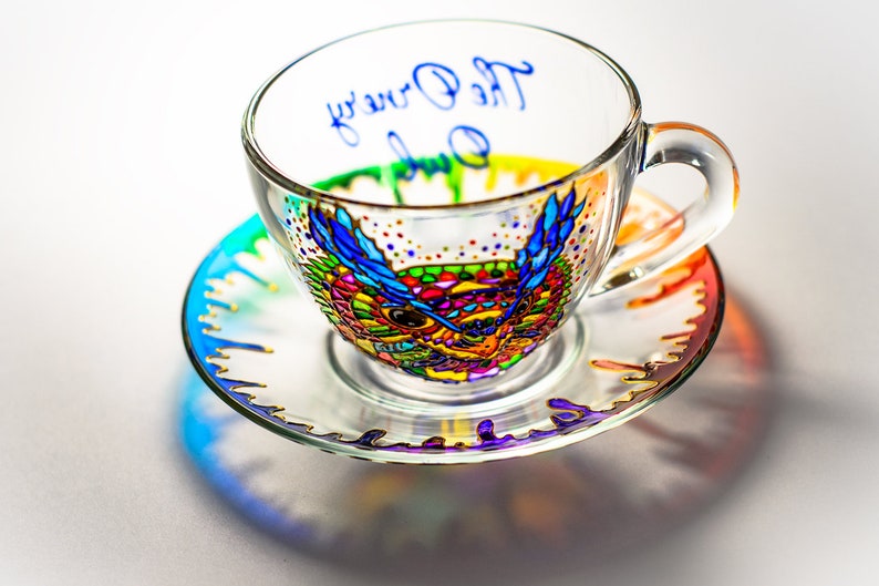 Owl Cup Personalized Teacup and Saucer Bridal Shower Tea Party | Etsy