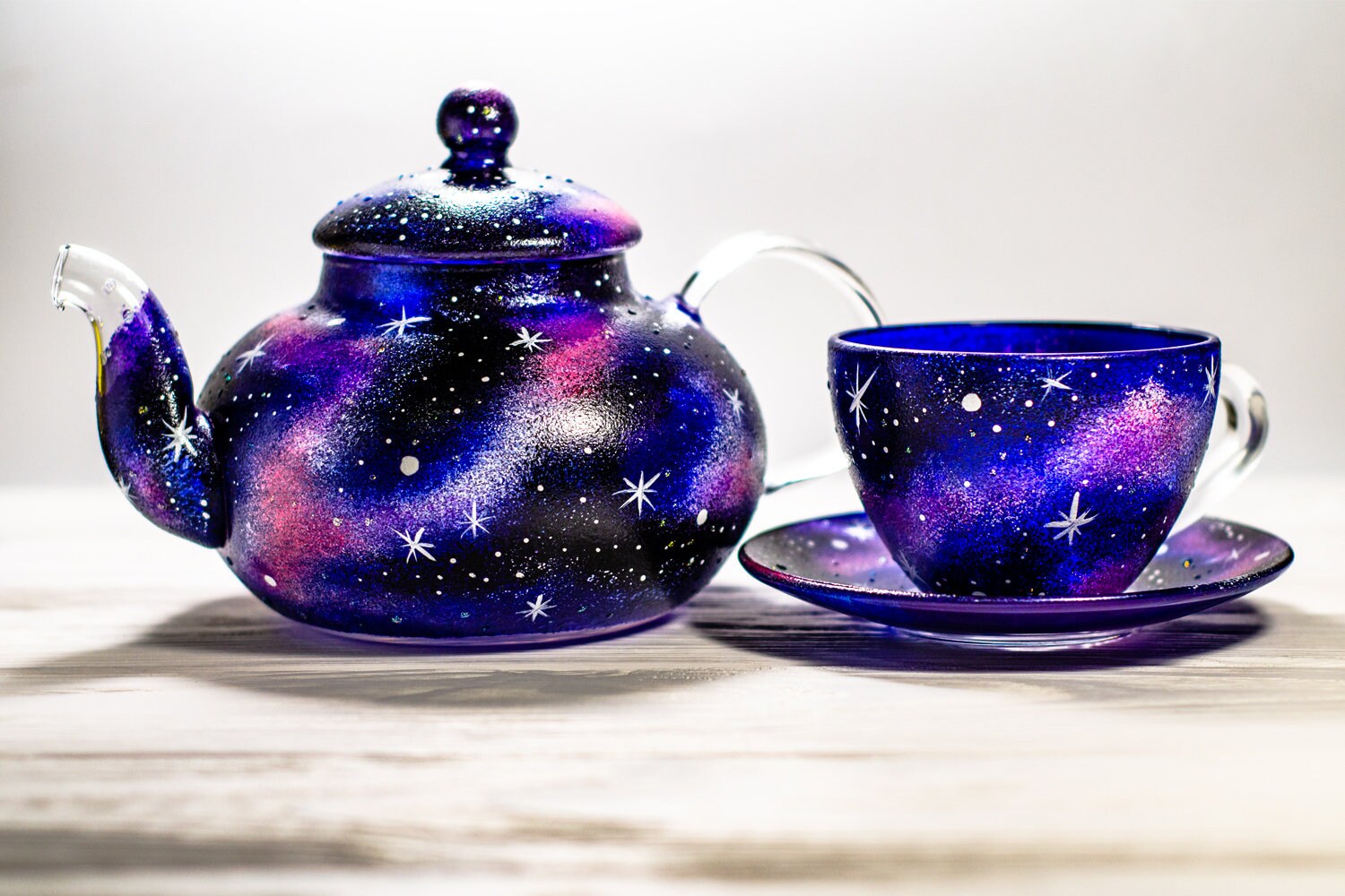 Celestial Tea Set Teapot With Cup and Saucer Personalized Mom - Etsy