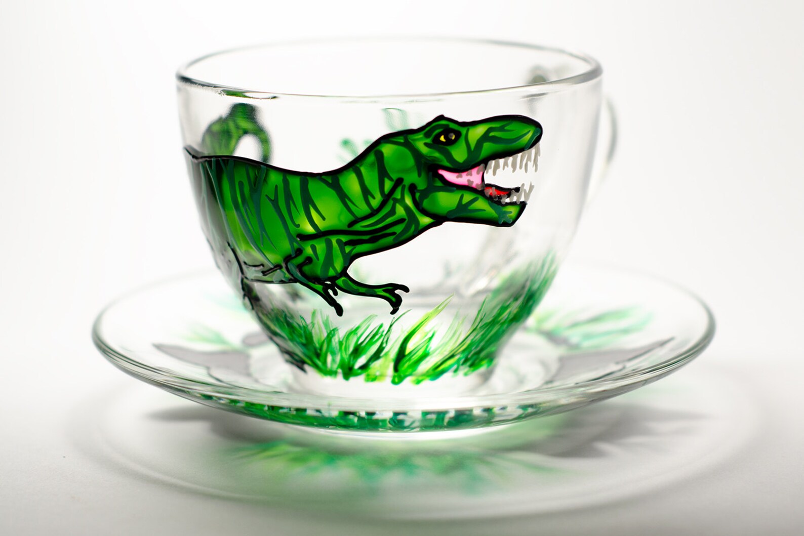 Personalized Kids Dinosaurs Mug Dinosaur Cup and Saucer T-rex | Etsy