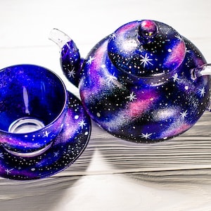Celestial Tea Set Teapot With Cup and Saucer, Personalized Astrology ...