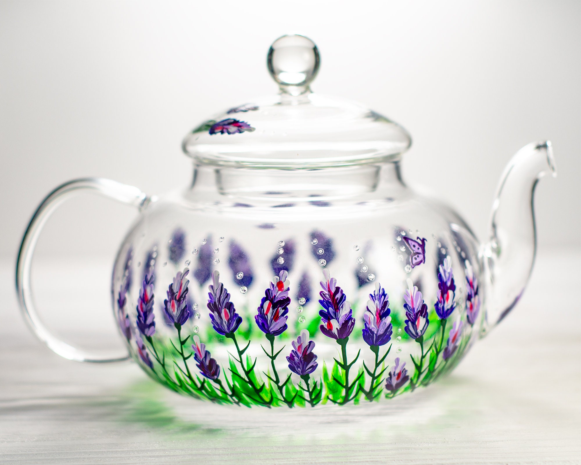 Purple Flowers Teapot Personalized Wedding Gift for Mom from | Etsy