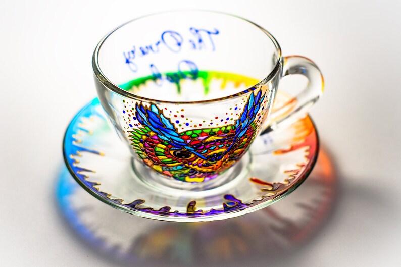 Owl Cup Personalized Teacup and Saucer Bridal Shower Tea Party | Etsy