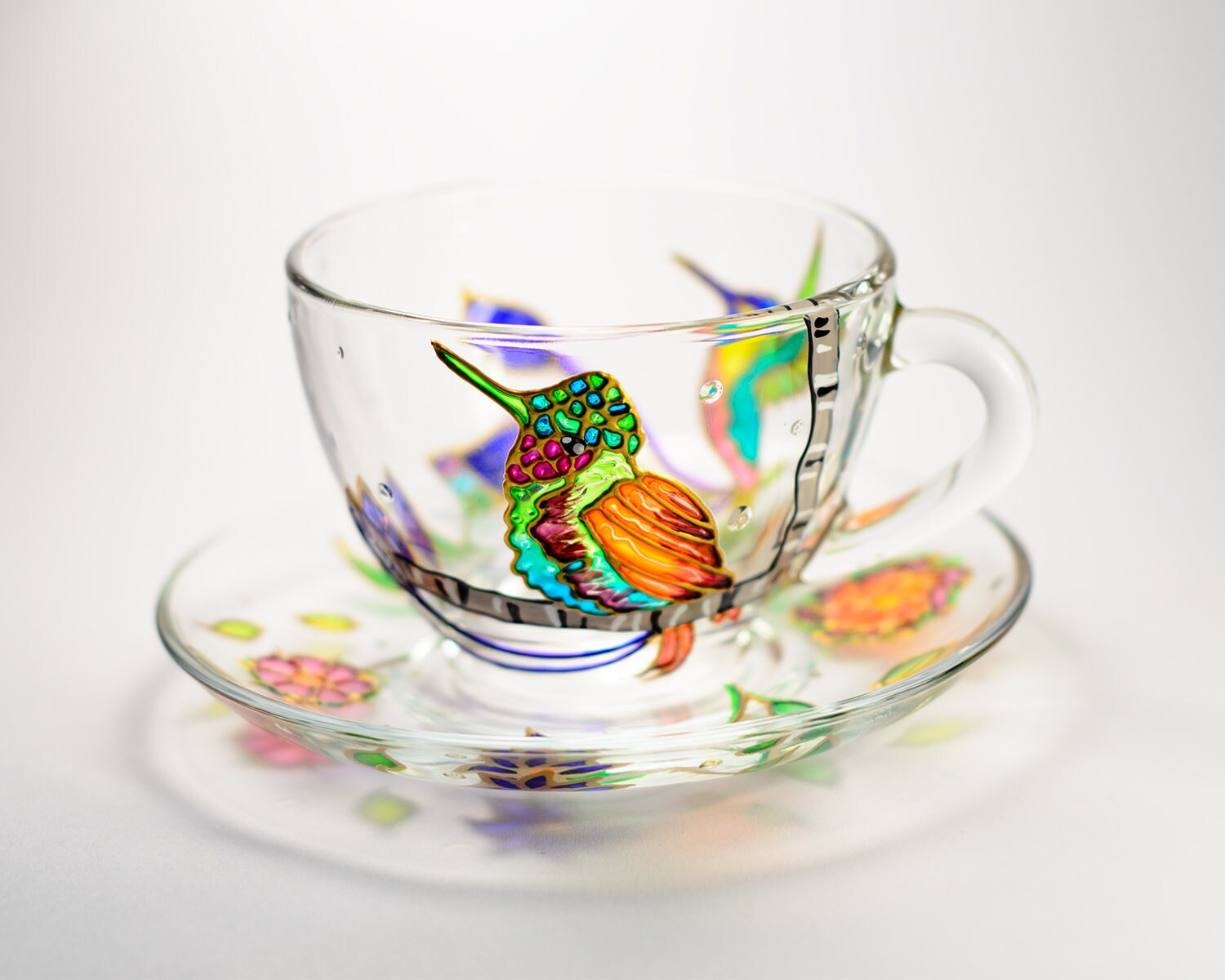 Tea Cup and Saucer Hummingbird Tea Party Gift Custom - Etsy