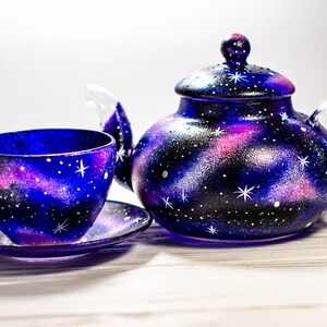 Celestial Tea Set Teapot With Cup and Saucer, Personalized Astrology ...