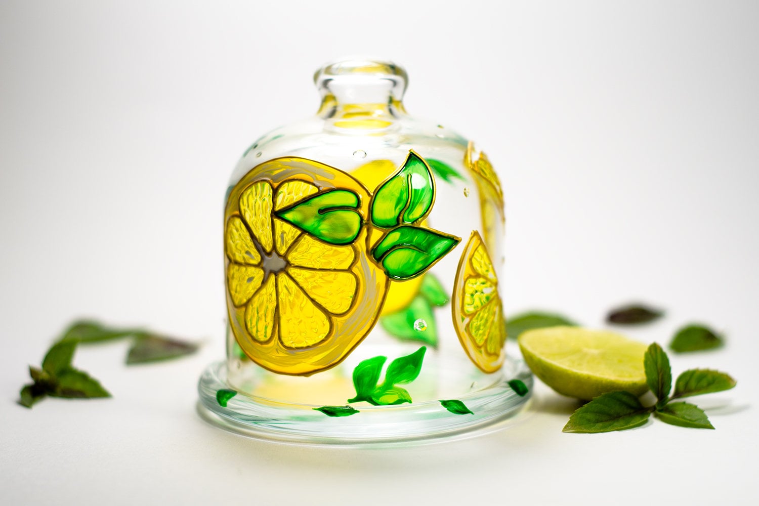 Glass Lemon Holder Kitchen Container Yellow Lemon Saver Glass - Etsy