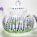 Lavender Teapot Rustic Hand Painted Glass Teapot With Infuser Tea Party ...