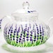 Lavender Teapot Rustic Hand Painted Glass Teapot With Infuser Tea Party ...