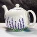 Ceramic Teapot Hand Painted Lavender Flowers Design, Personalized Women ...