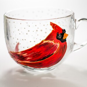 Hand Painted Cardinal Coffee Mug, Personalized Christmas Gift - Etsy