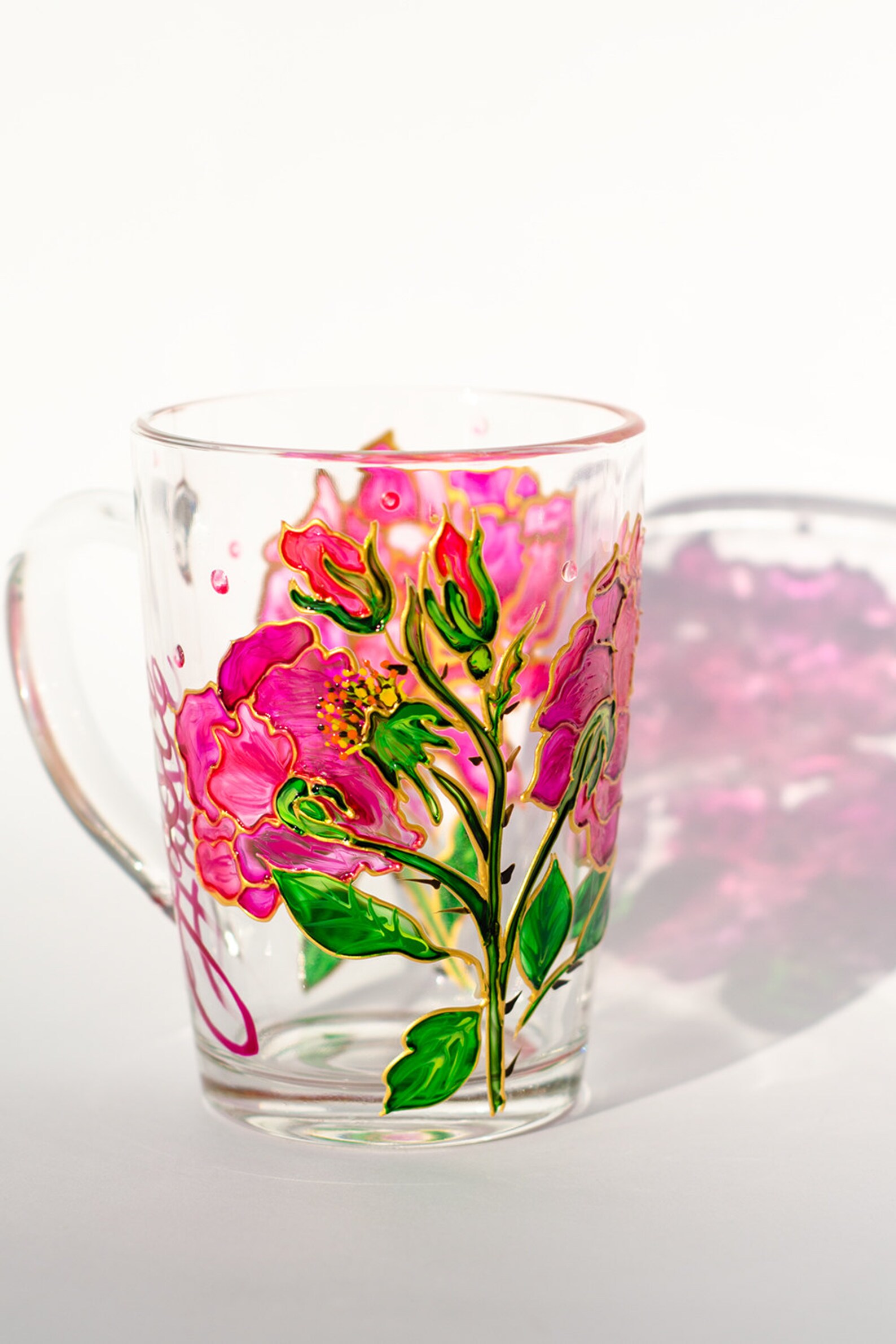 Floral Mom Mug Pink Roses Birthday Present for Women | Etsy